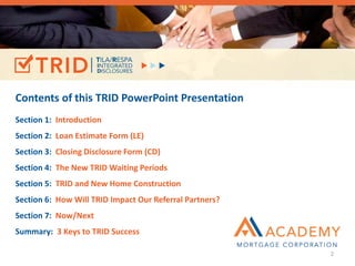 TRID (TILA/RESPA Integrated Disclosures) | PDF