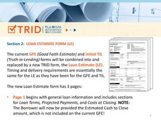 TRID (TILA/RESPA Integrated Disclosures) | PDF