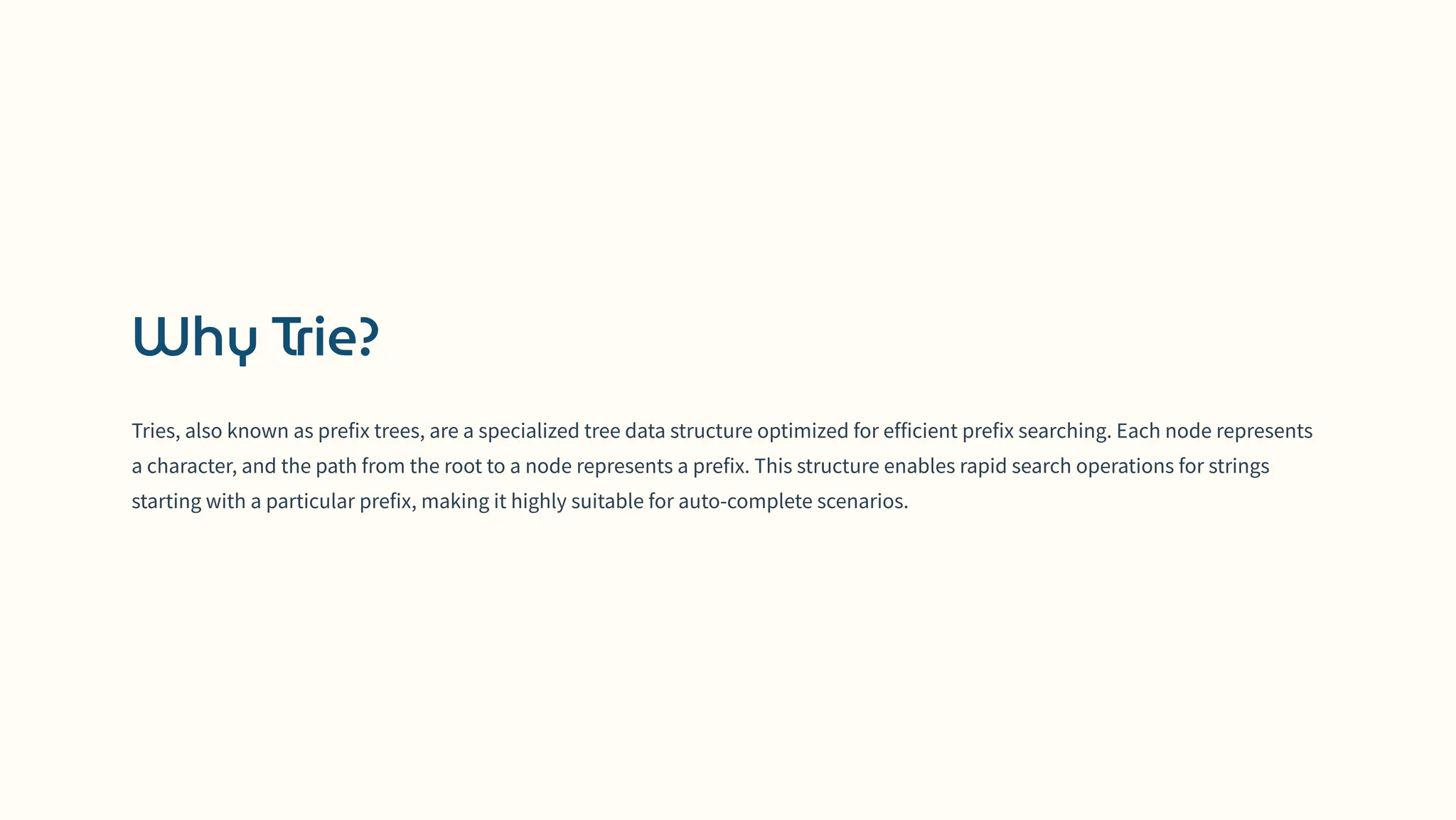 'Trie' Data Structure for Auto Search Complete | PDF