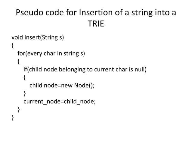 Tries data structures | PPTX