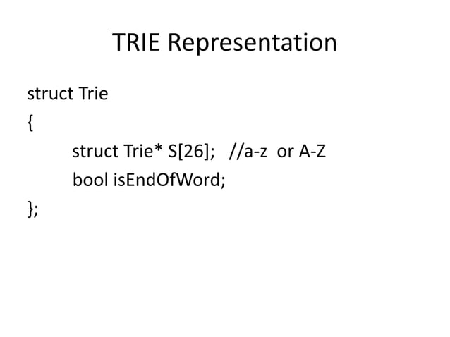 Tries data structures | PPTX
