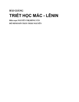 Triet hoc mac lenin | DOCX