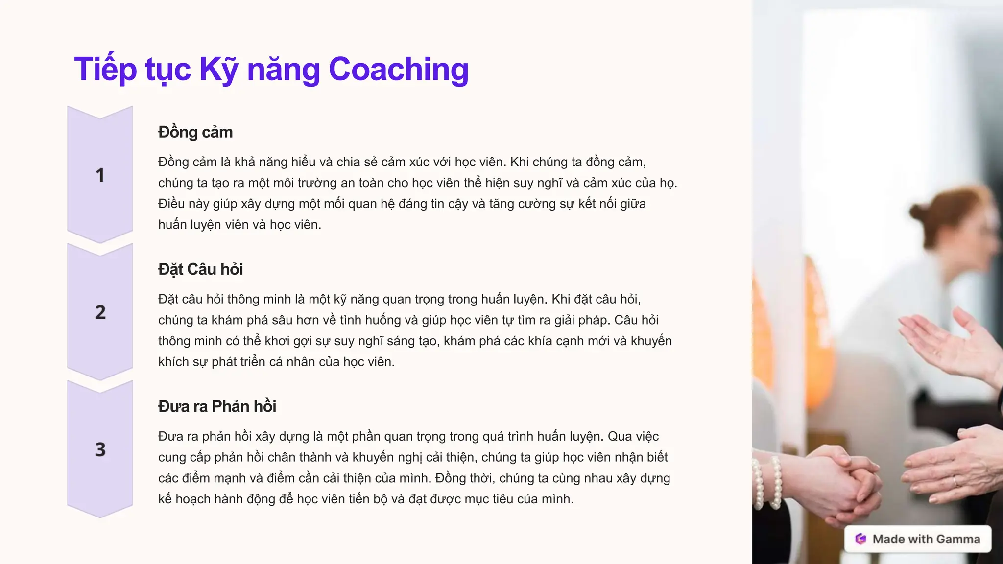 Triet ly huan luyen nhan vien trong Coaching.pptx