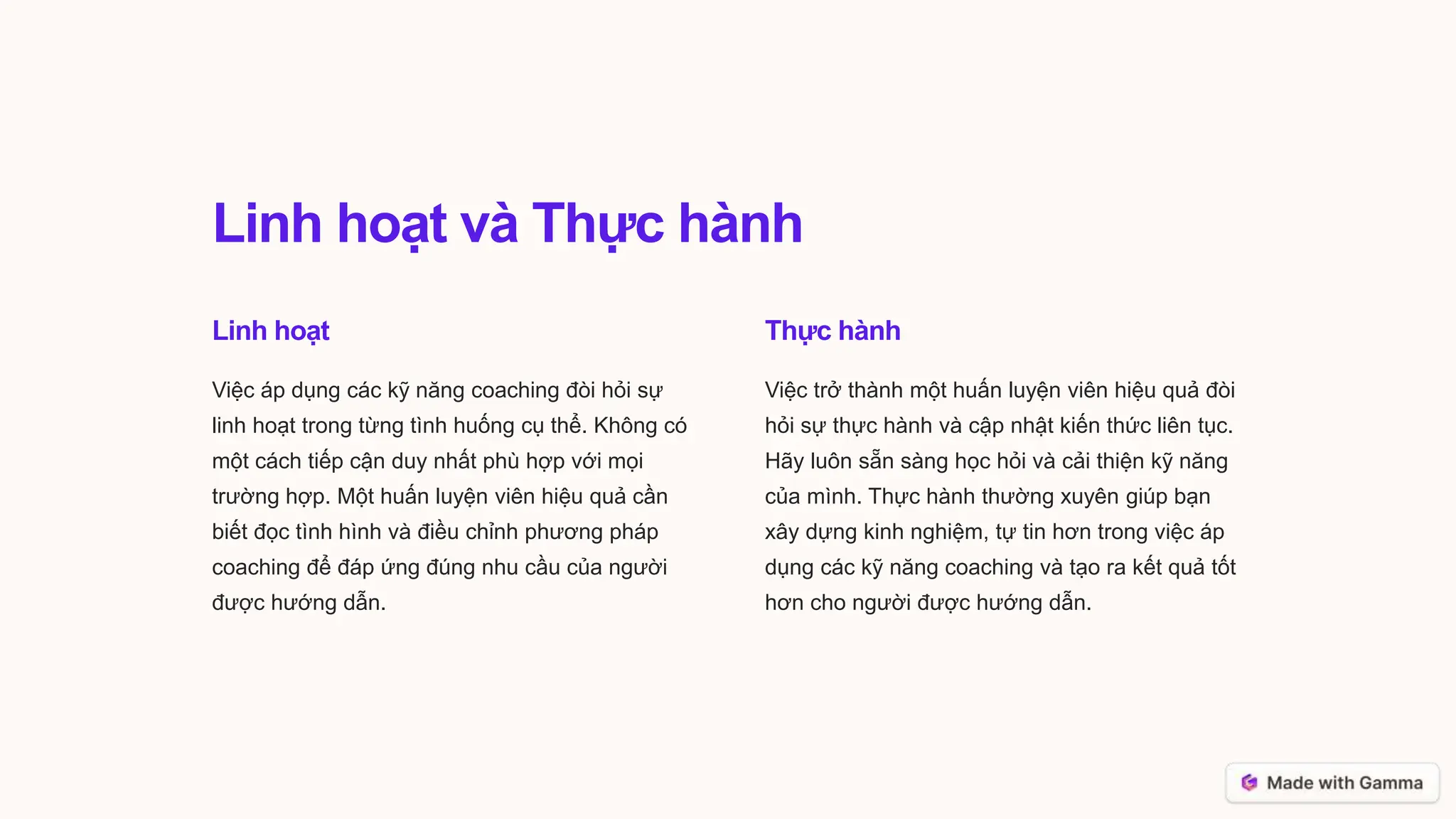 Triet ly huan luyen nhan vien trong Coaching.pptx