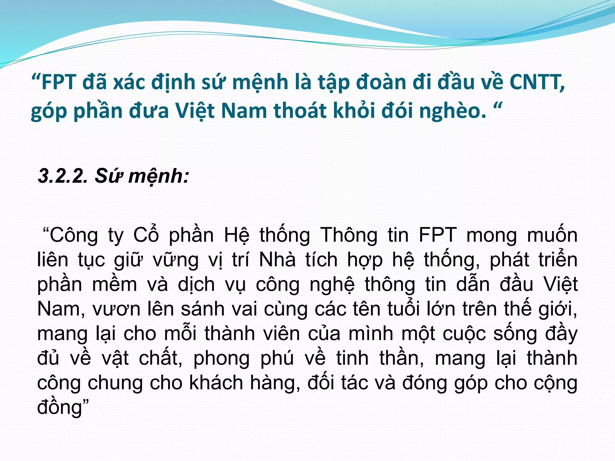 Triet ly kinh doanh fpt | PPTX