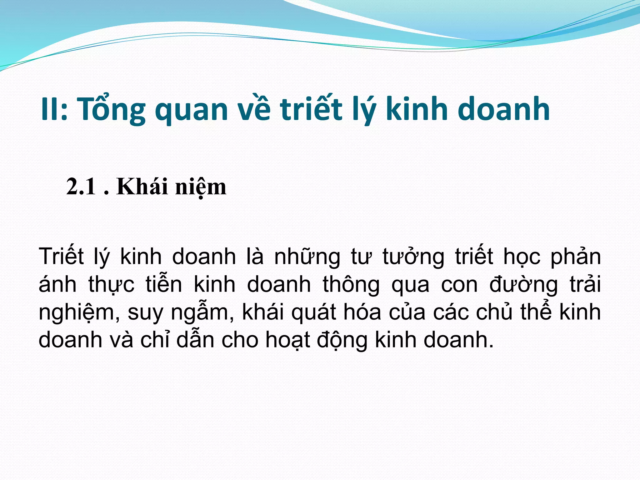 Triet ly kinh doanh fpt | PPTX
