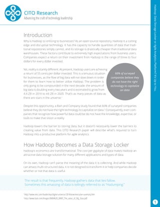 Hadoop: Data Storage Locker or Agile Analytics Platform? It’s Up to You. | PDF | Databases ...