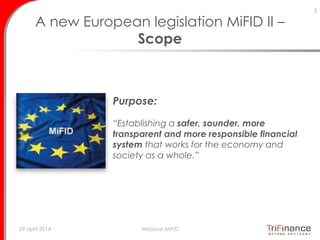 TriFinance Webinar MiFID | PPTX
