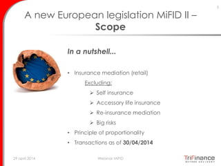 TriFinance Webinar MiFID | PPT