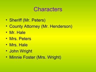 Trifles: Modern Drama | PPT