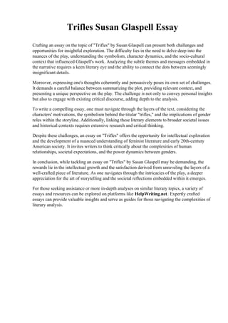 Trifles Susan Glaspell Essay.pdf