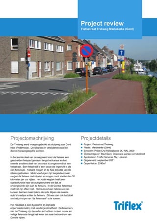Triflex-project review fietsstraat trekweg gent | PDF