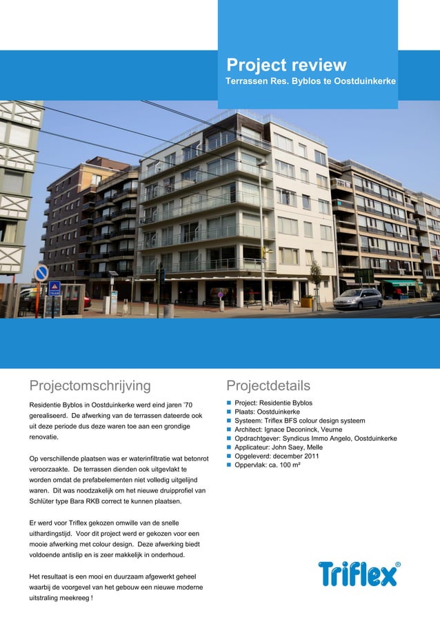 Triflex-projectreview res. byblos oostduinkerke | PDF