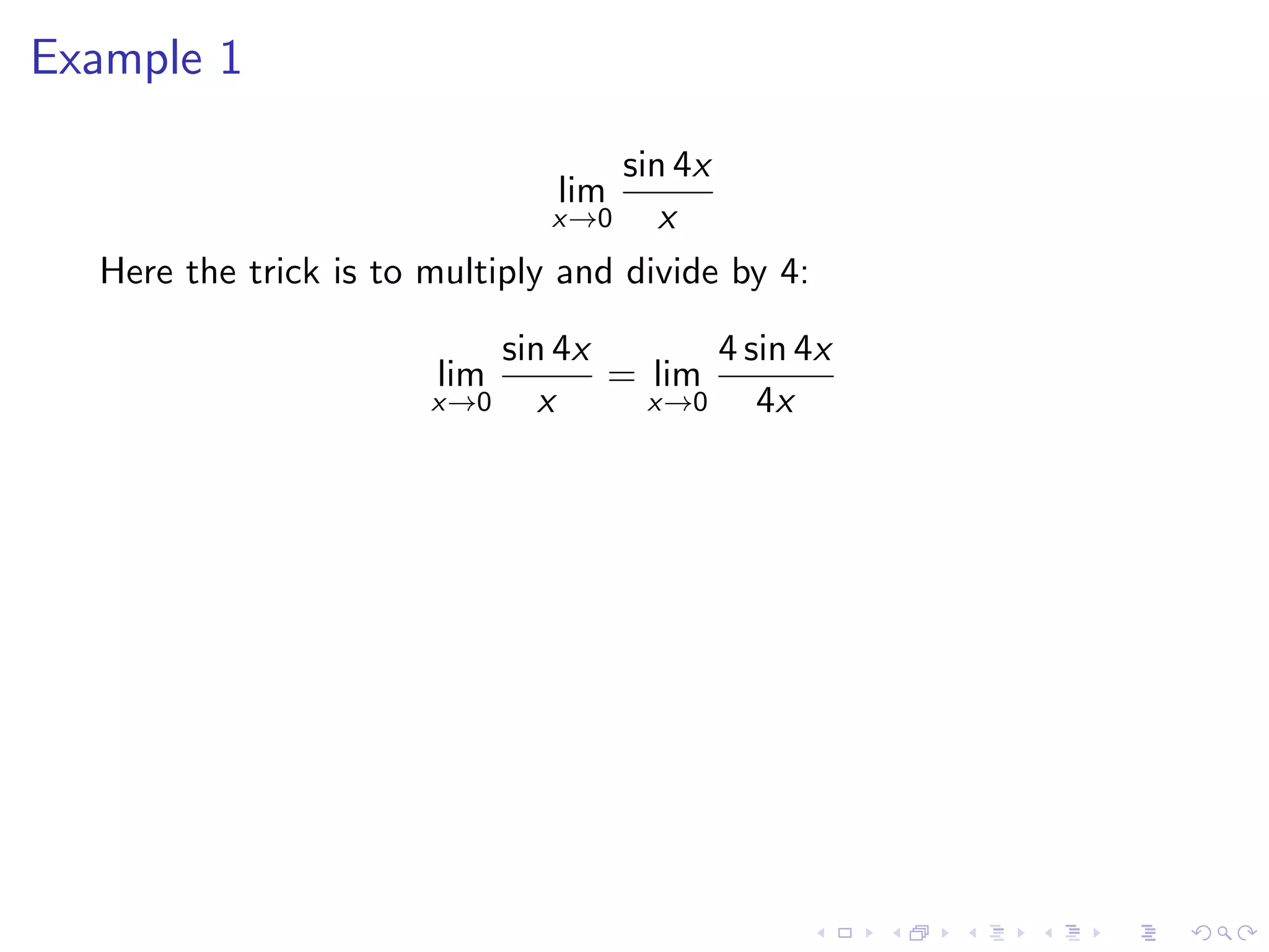 Trigonometric Limits | PDF