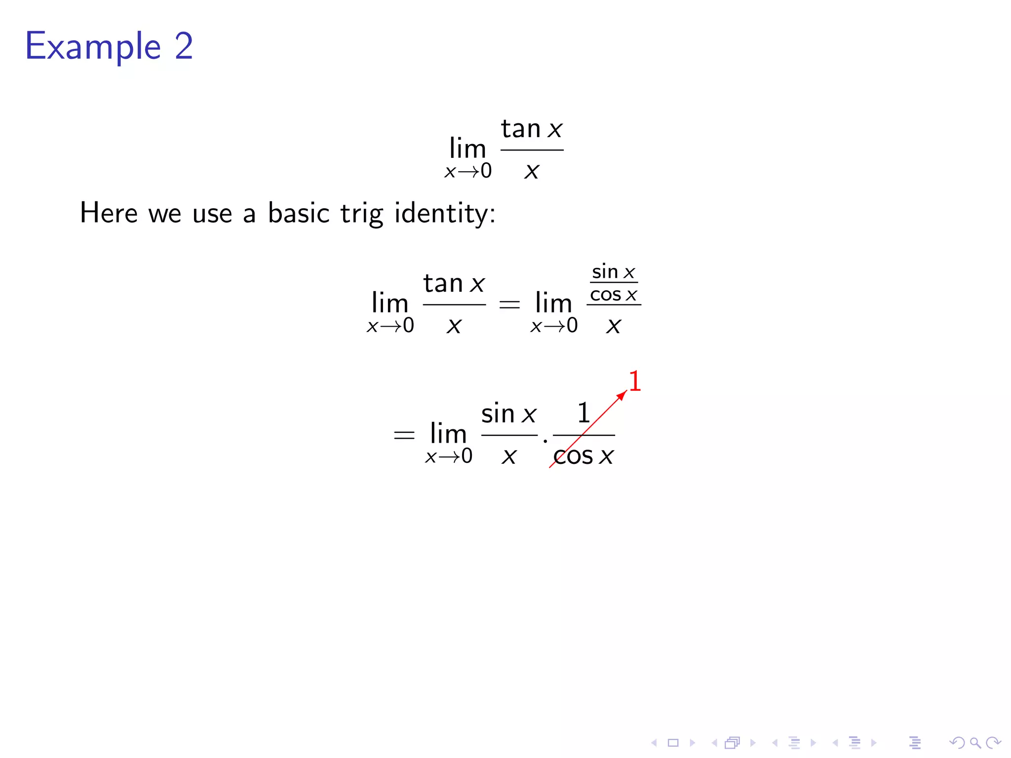 Trigonometric Limits | PDF