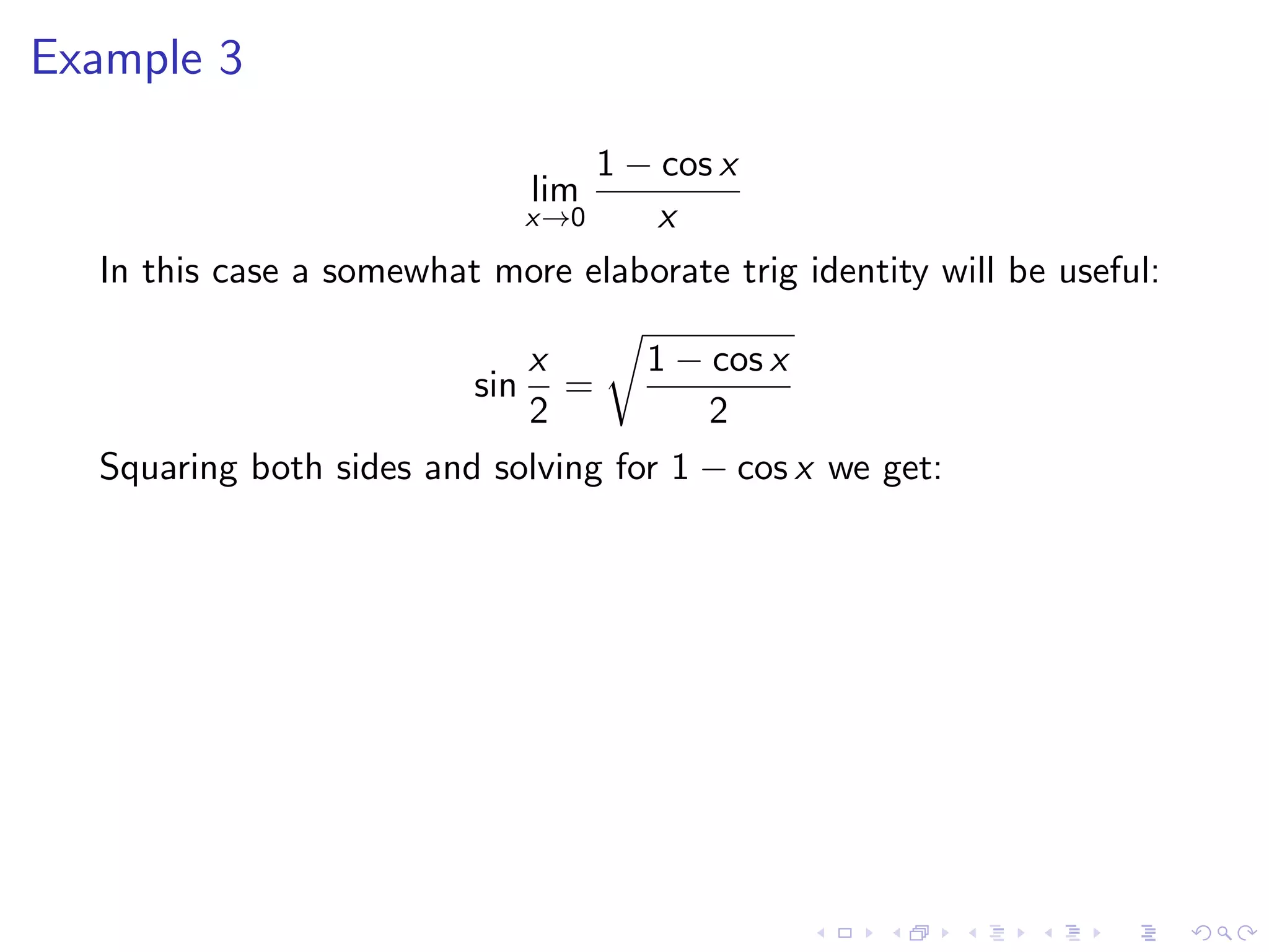 Trigonometric Limits | PDF