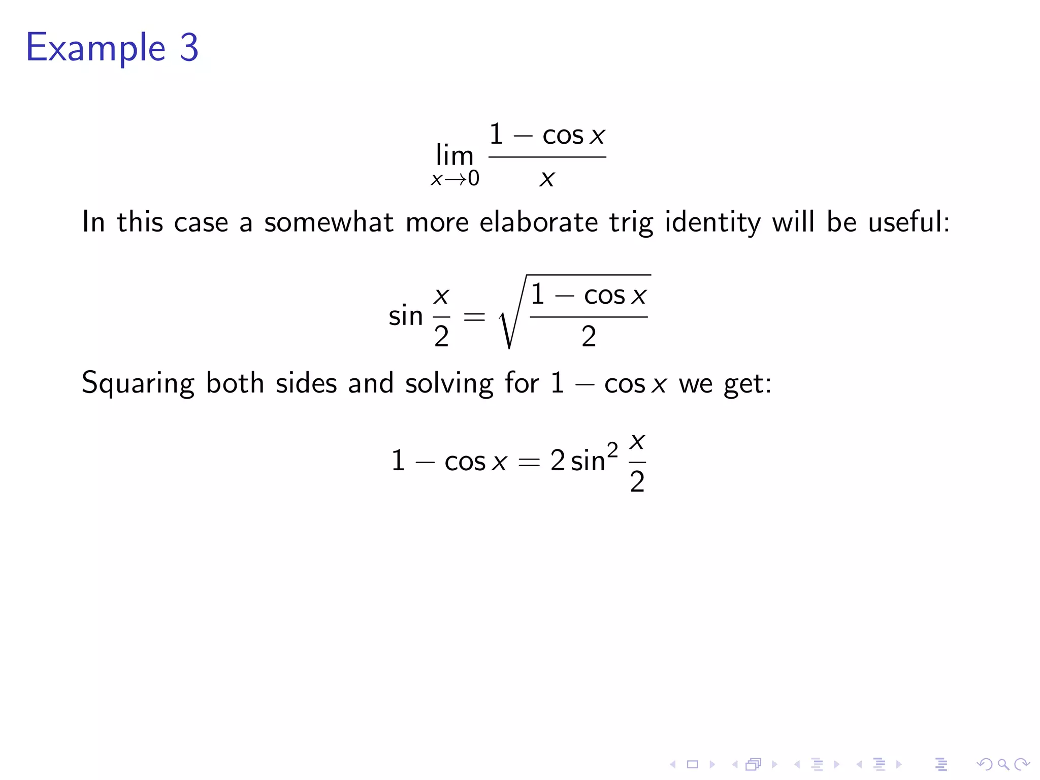 Trigonometric Limits | PDF