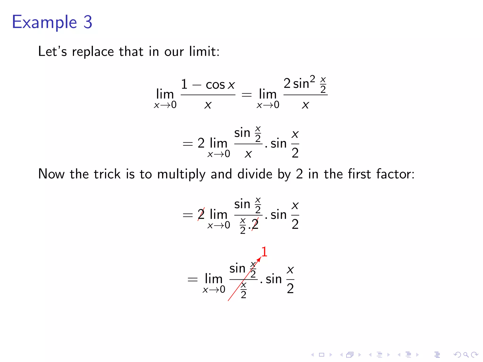Trigonometric Limits | PDF