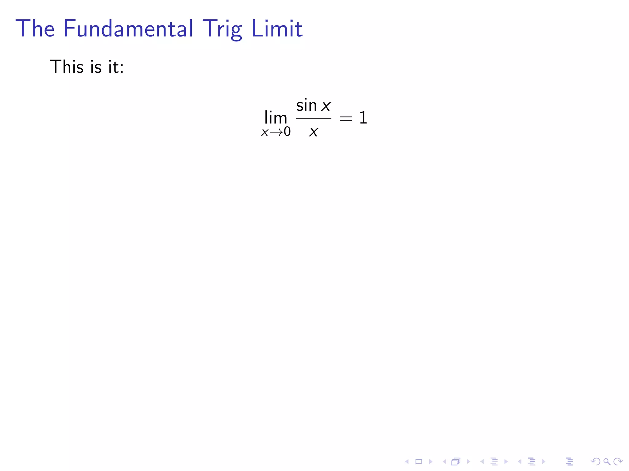 Trigonometric Limits | PDF