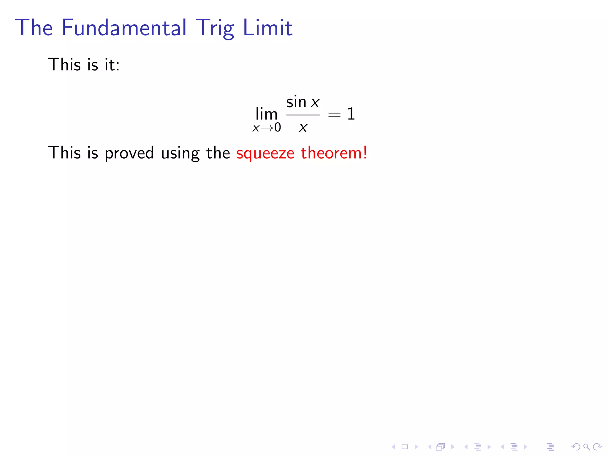 Trigonometric Limits | PDF