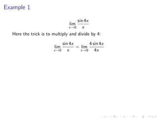 Trigonometric Limits | PDF