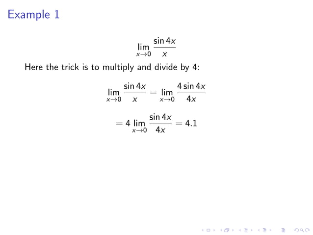 Trigonometric Limits | PDF | Physics | Science