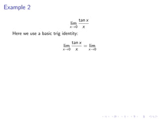 Trigonometric Limits | PDF