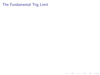 Trigonometric Limits | PDF