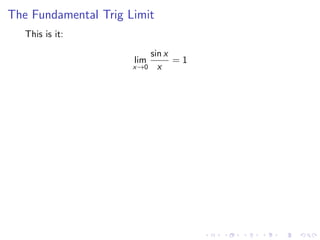 Trigonometric Limits | PDF