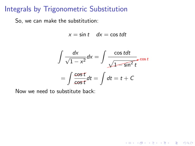 Integrals by Trigonometric Substitution | PDF | Science