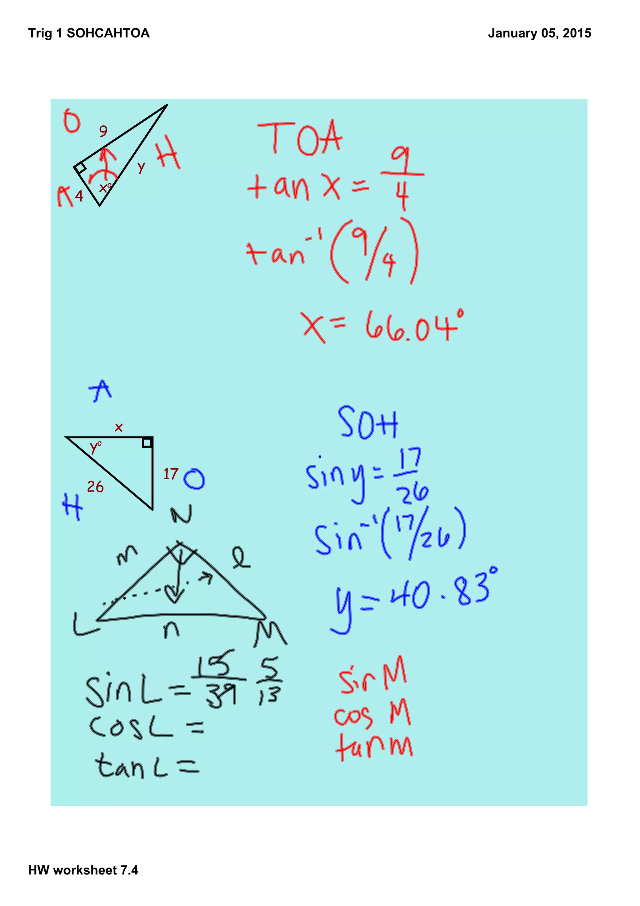 Trig 1 part 1 notes | PDF | Science
