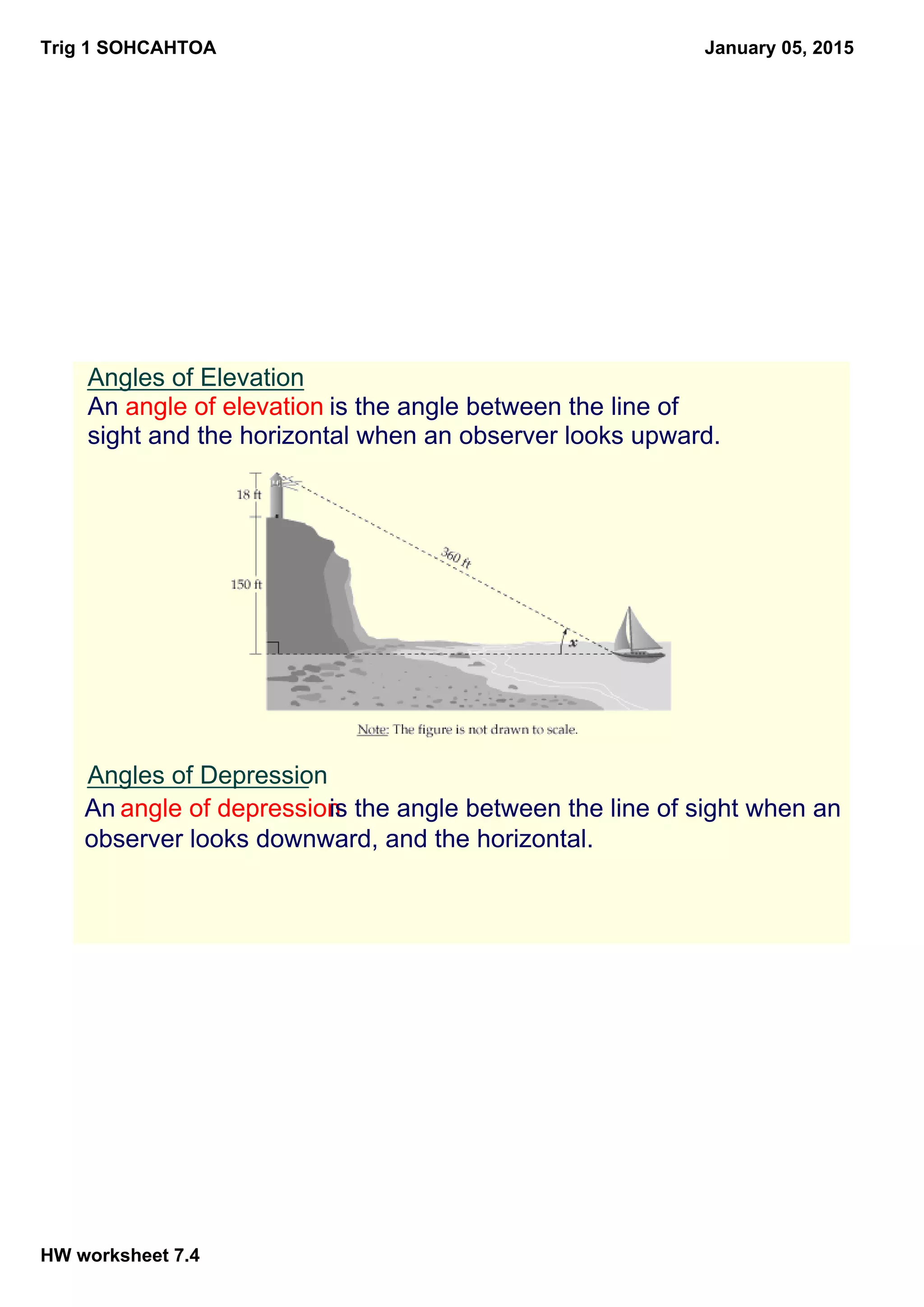 Trig 1 Part 1 Notes Pdf Science