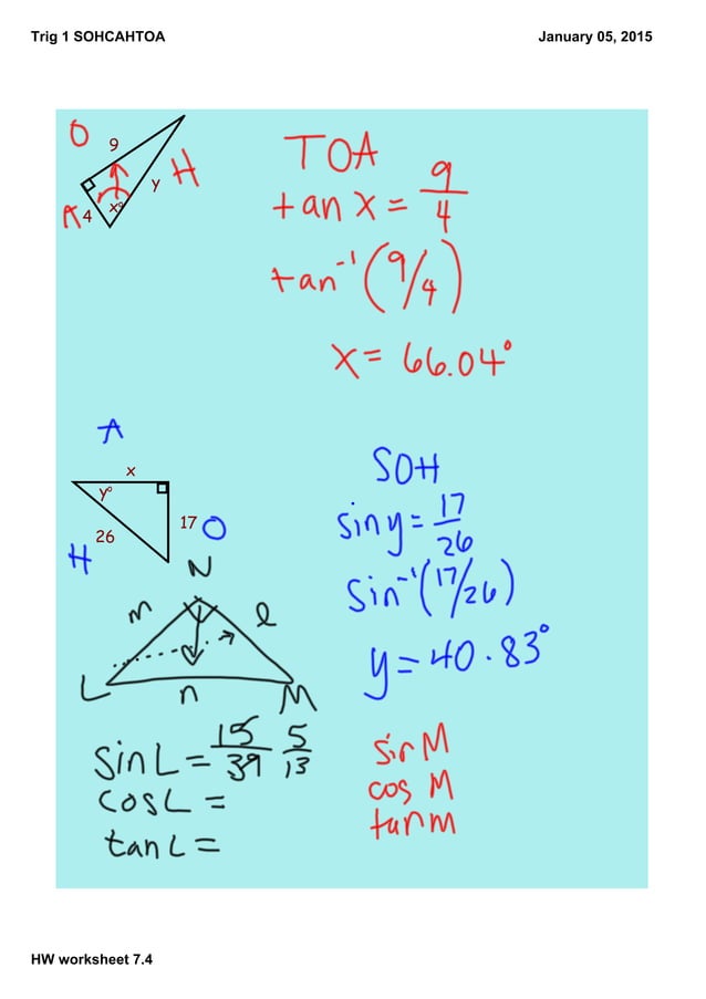 Trig 1 part 1 notes | PDF | Science