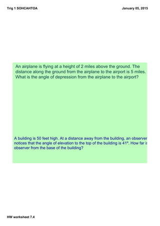 Trig 1 part 1 notes | PDF | Science