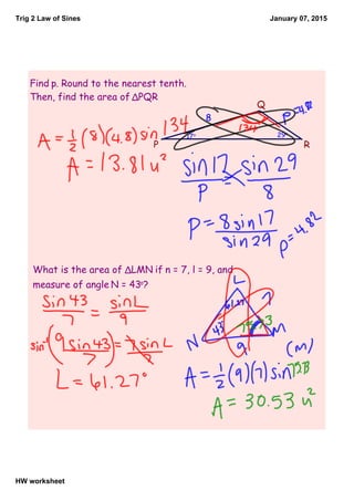 Trig 2 notes | PDF