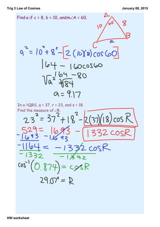 Trig 3 notes | PDF