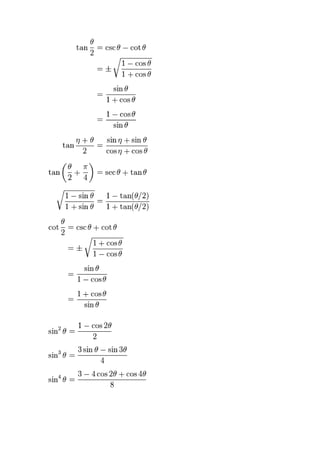 Triganometry eqns | DOC