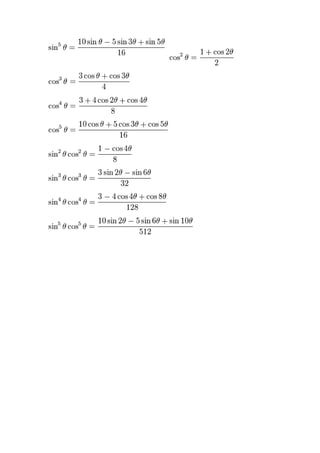 Triganometry eqns | DOC