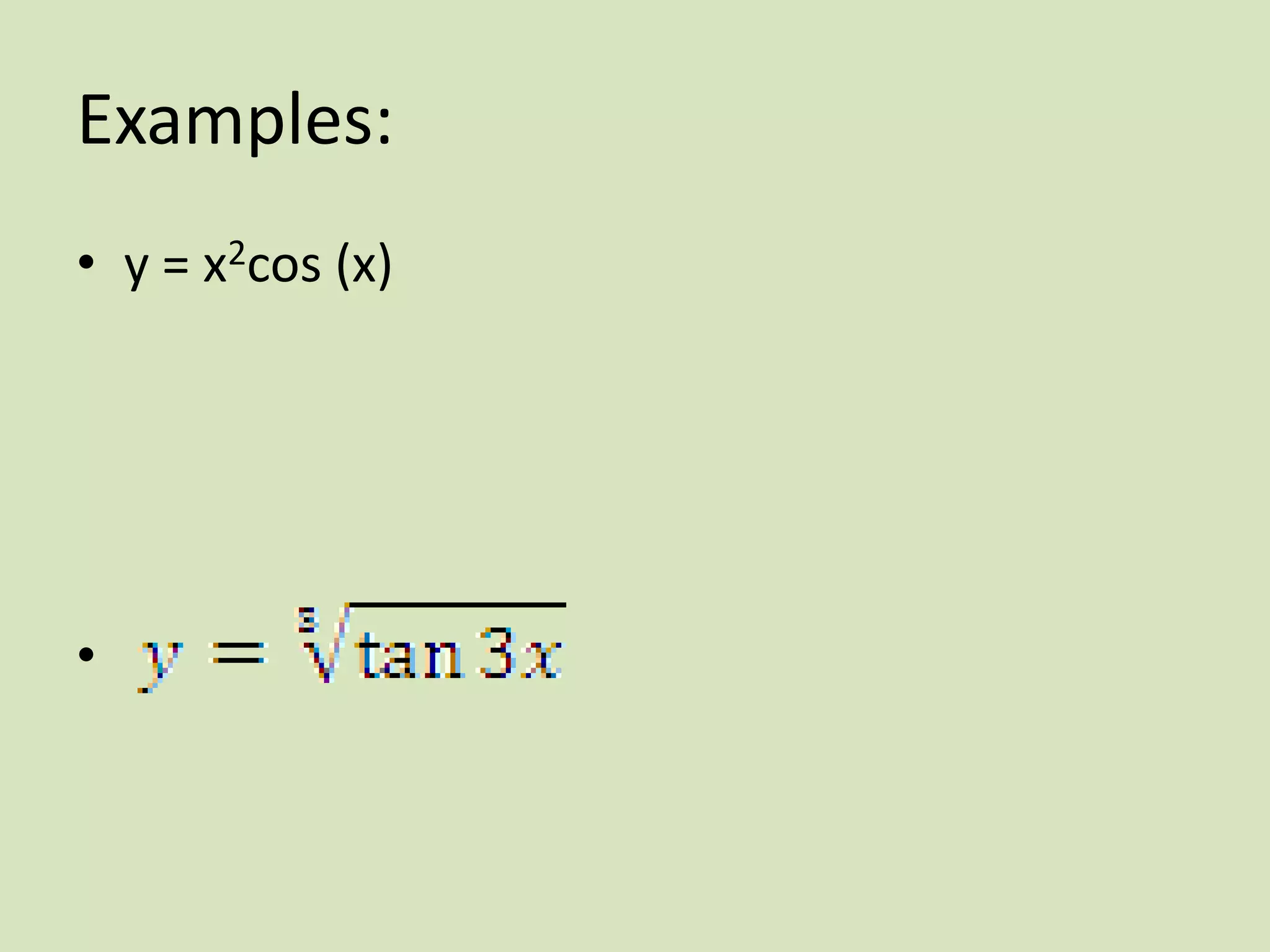 Trig derivatives | PPTX | Physics | Science