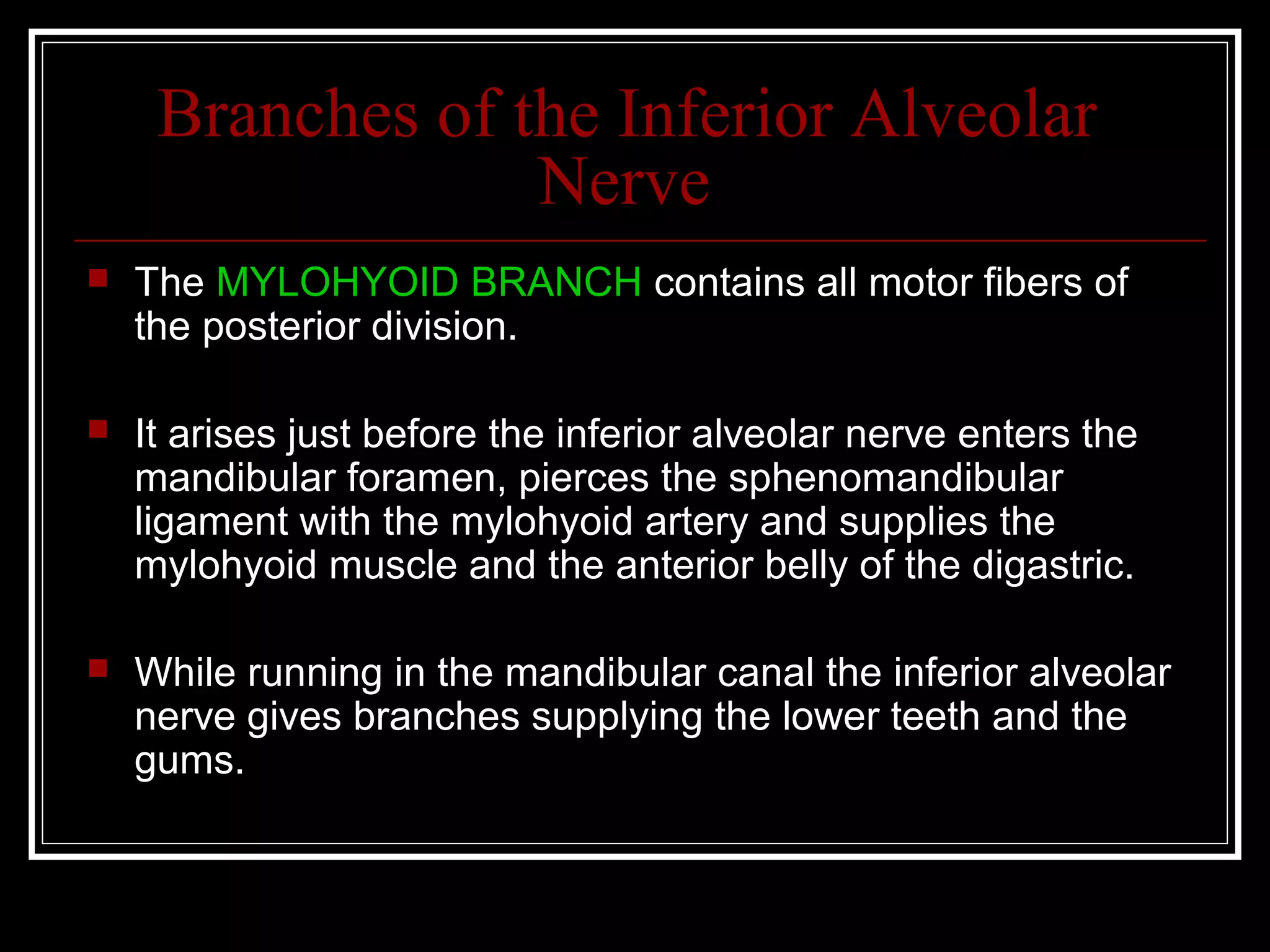 Trigeminal Nerve (Mandibular Division) Introduction | PPT