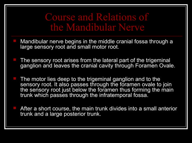Trigeminal Nerve (Mandibular Division) Introduction | PPT | Death ...