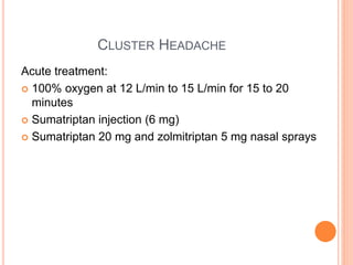 Trigeminal Autonomic Cephalalgias | PPTX