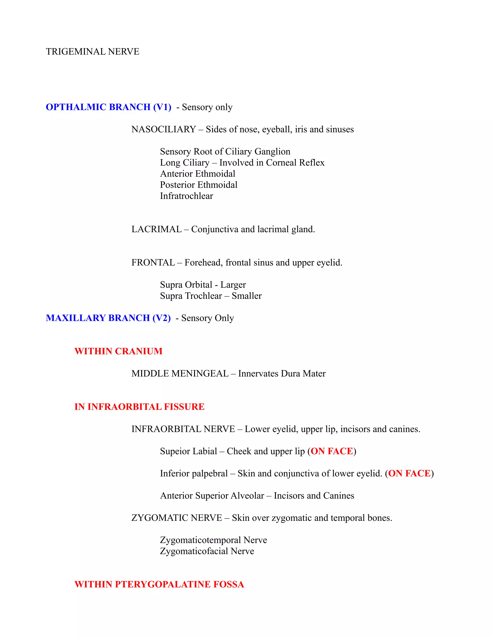 The Trigeminal Nerve | DOC