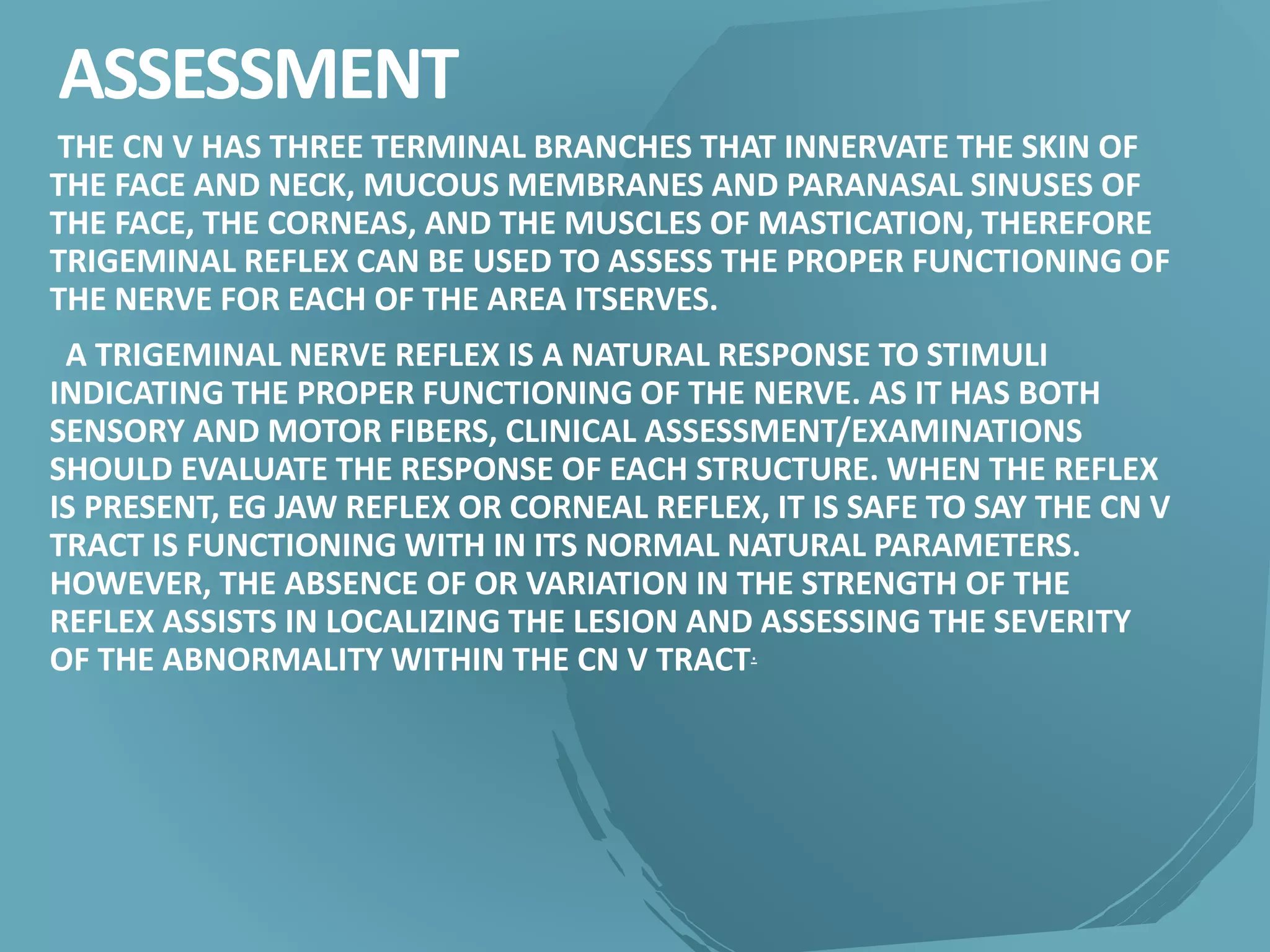 Trigeminal nerve | PPTX