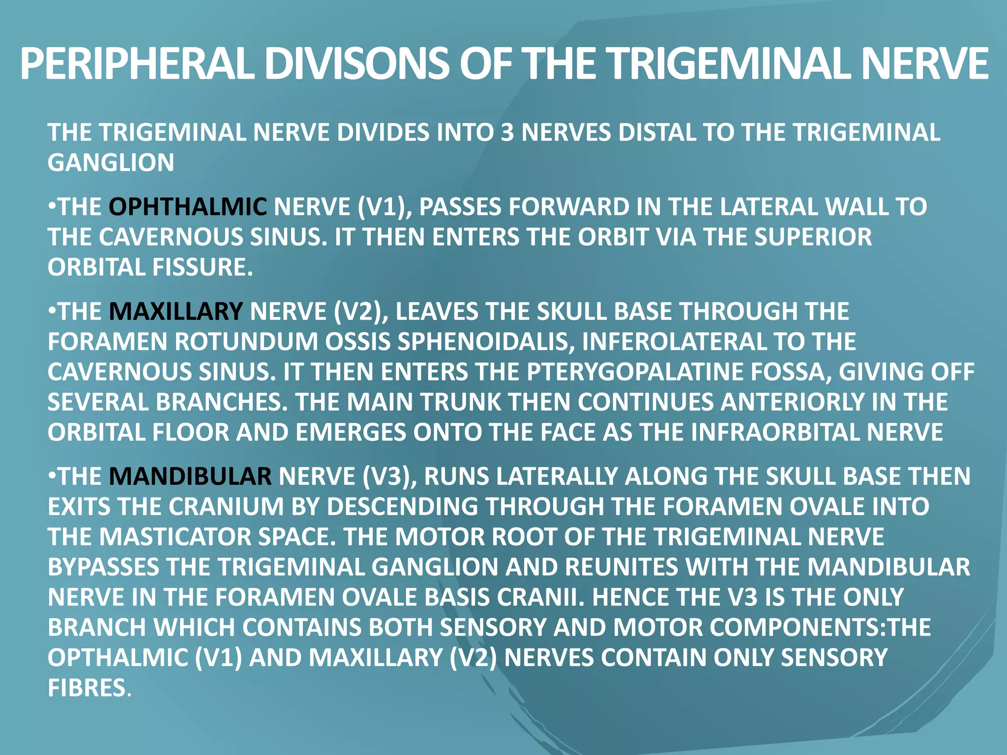 Trigeminal nerve | PPTX