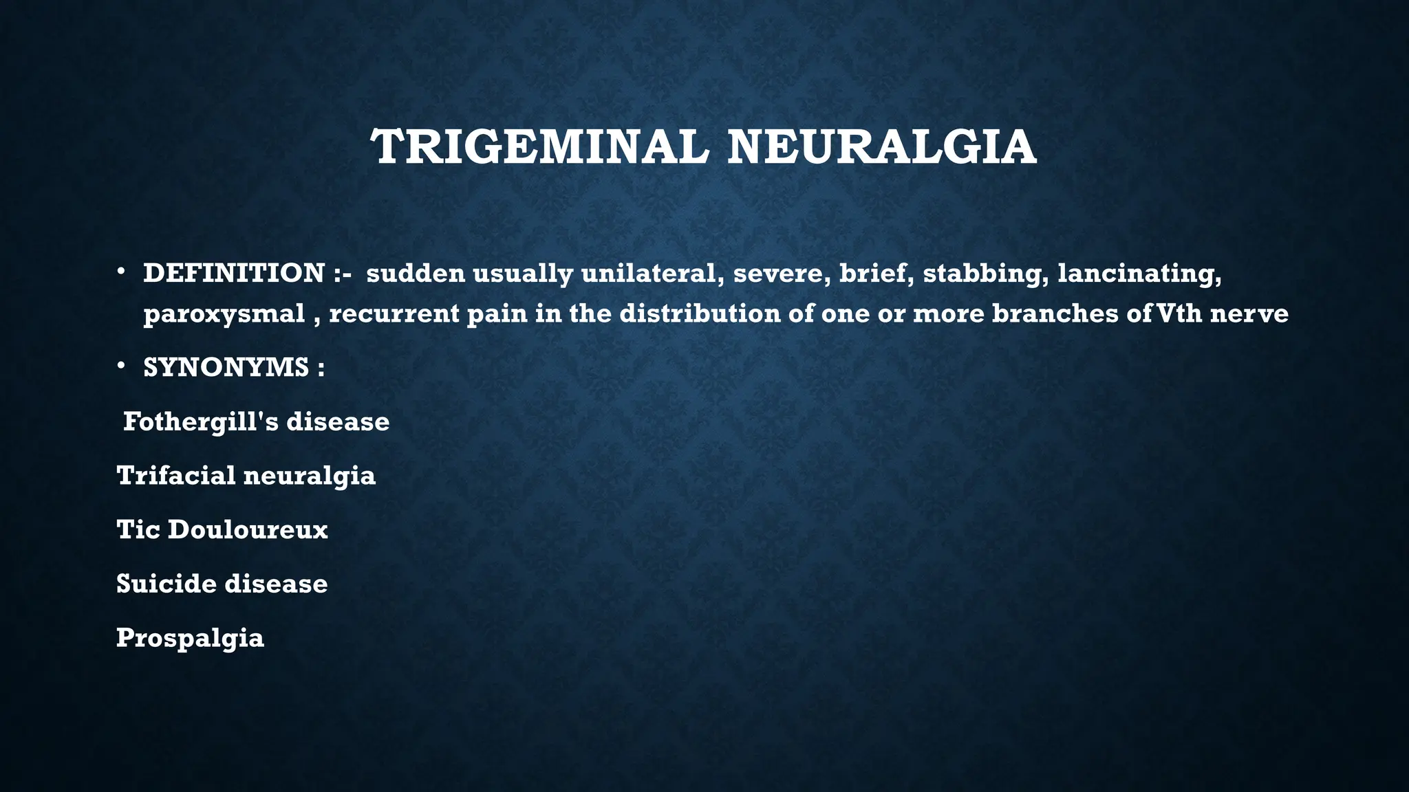 powerpoint presentation on Trigeminal nerve | PPTX