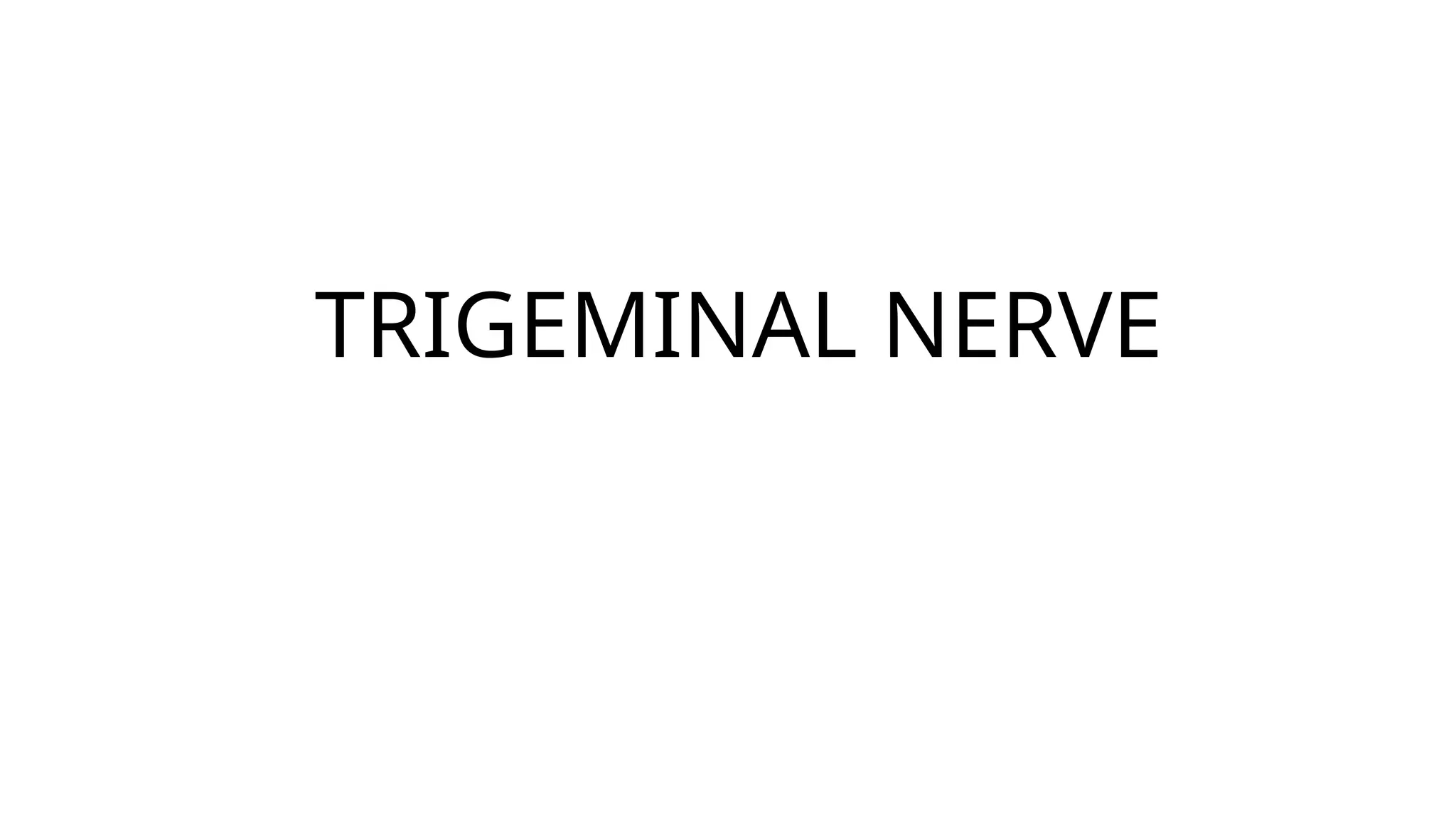 TRIGEMINAL NERVE - FIFTH CRANIAL NERVE.pptx