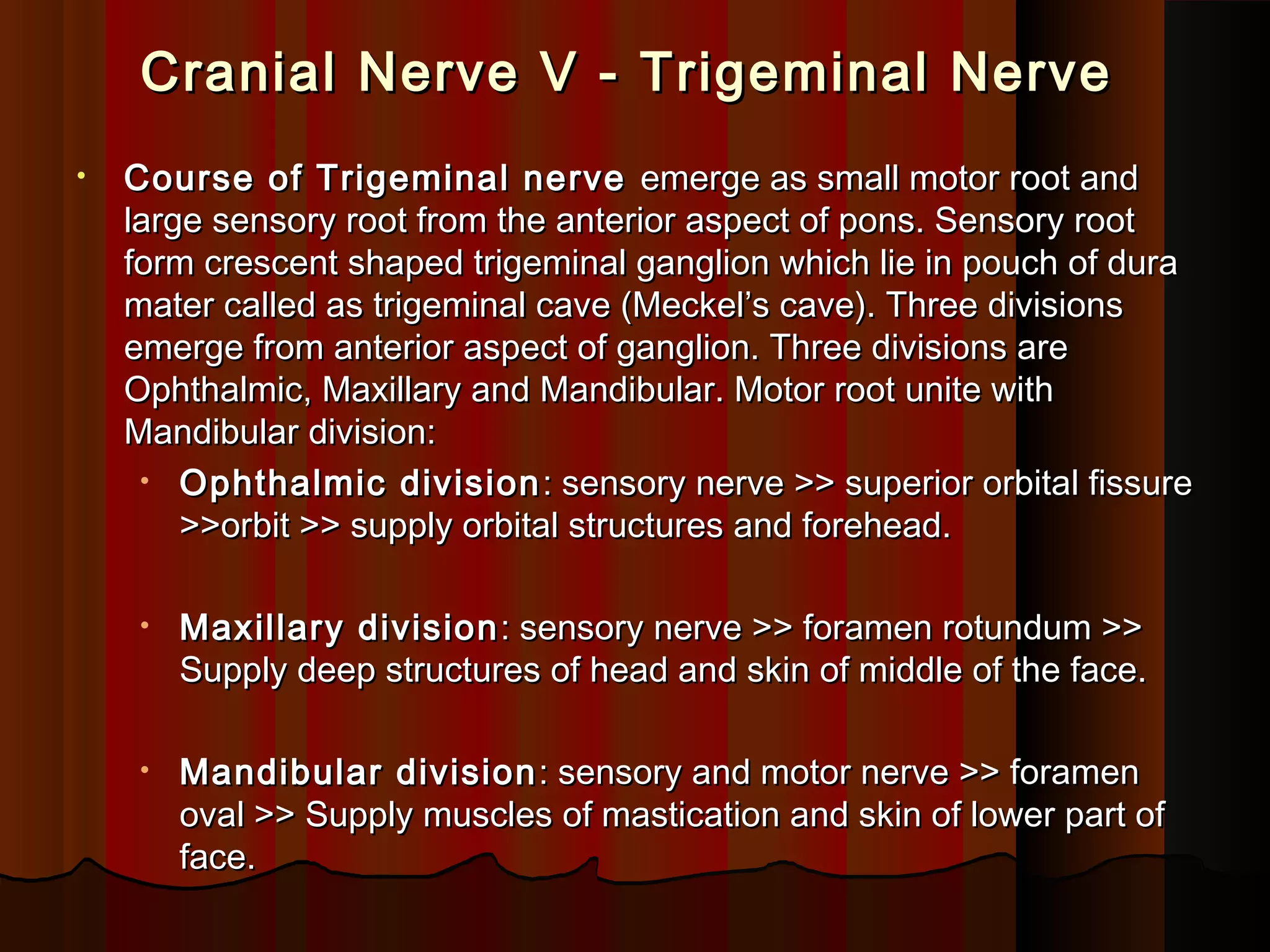 Trigeminal nerve dr. gosai | PPT