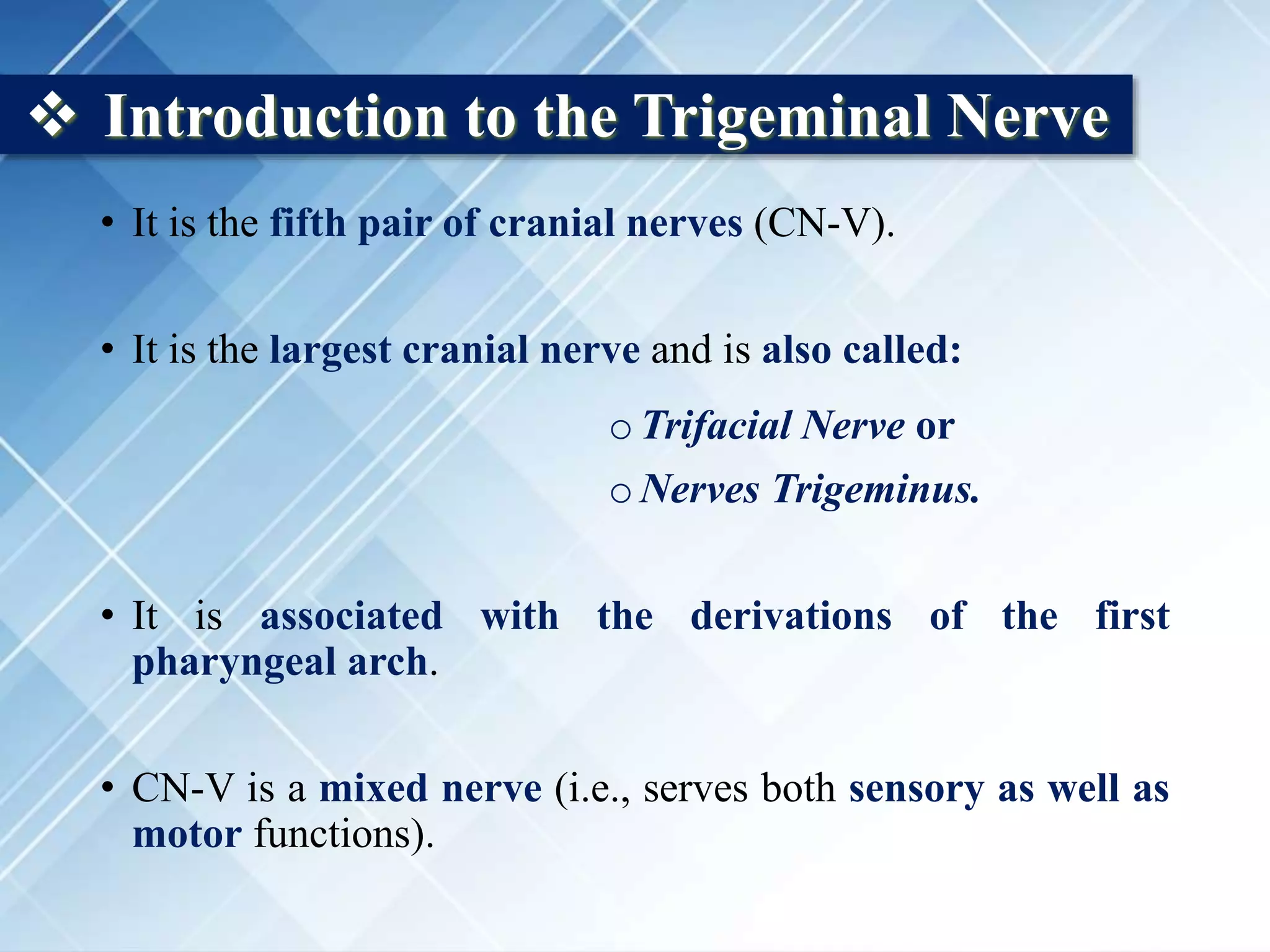 Trigeminal Nerve & its Applied Anatomy | PPTX
