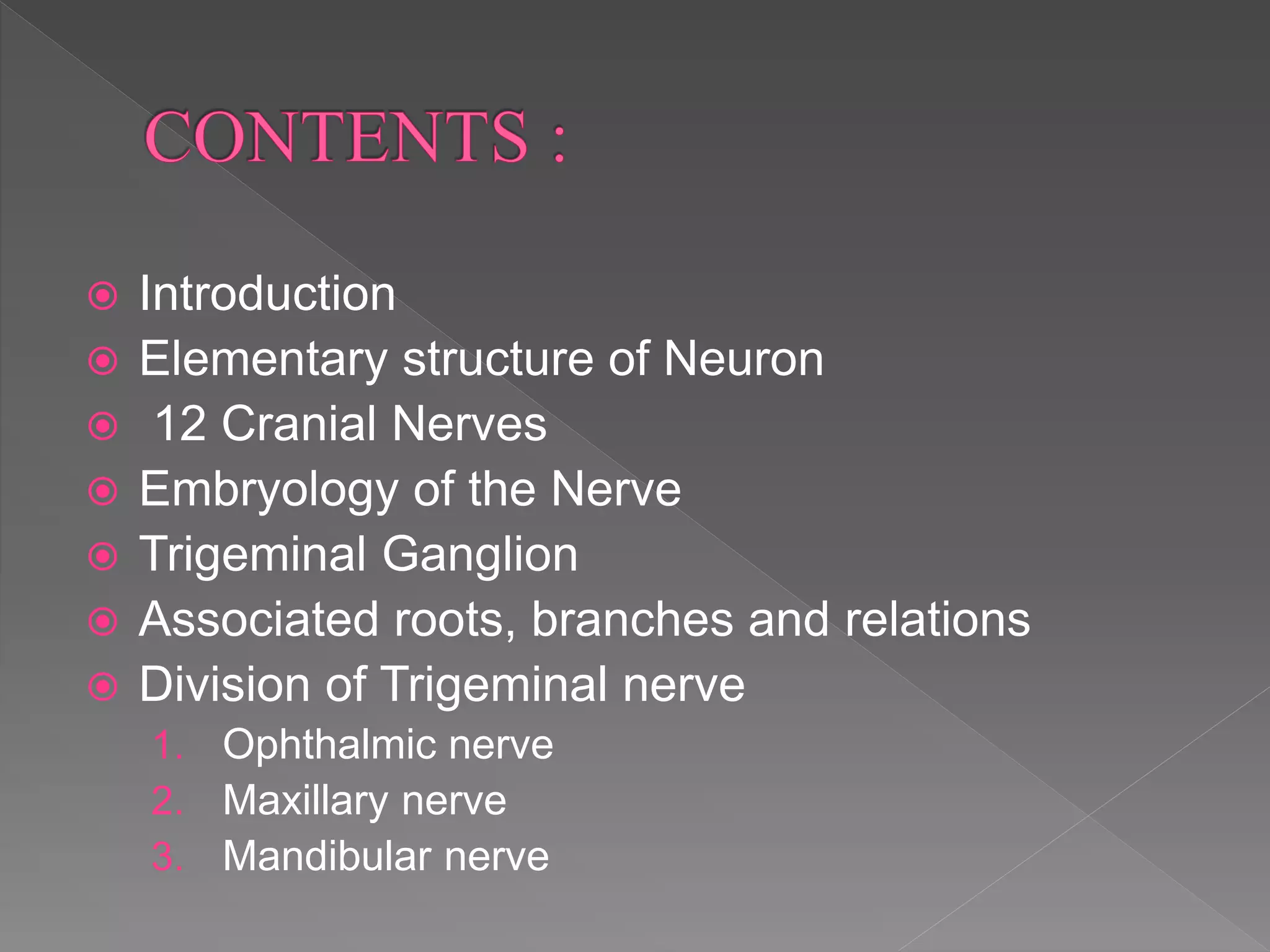 Trigeminal nerve ppt | PPTX